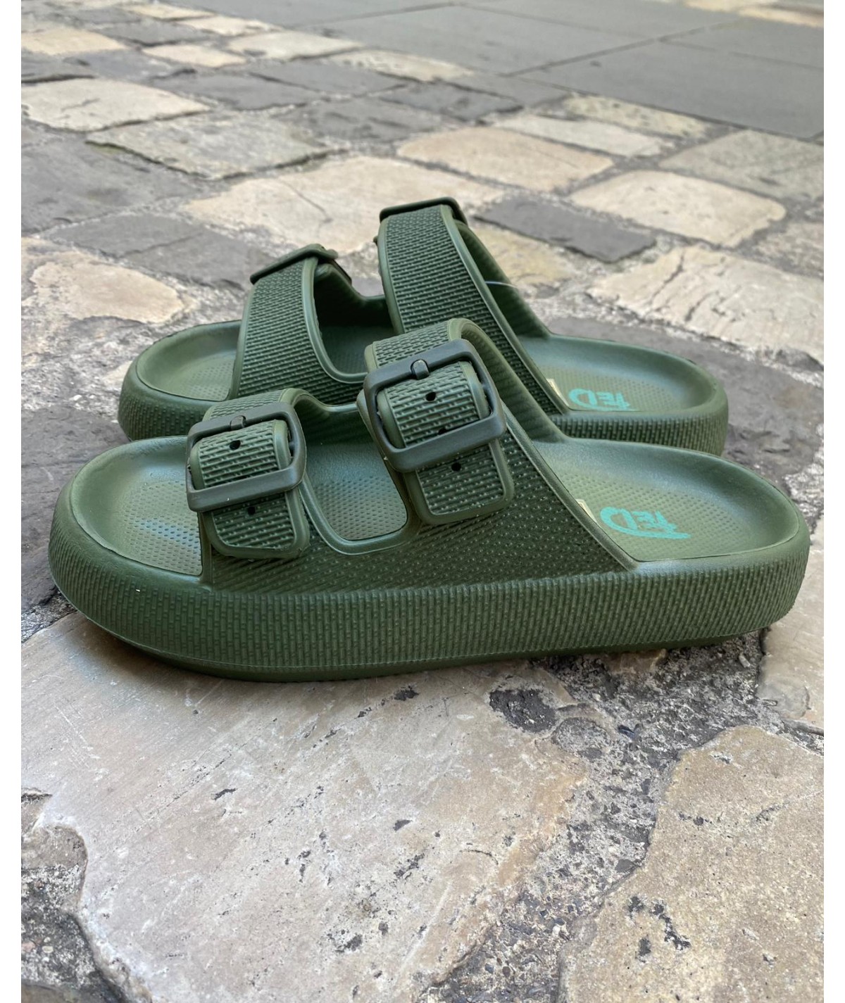 FED ciabatta in gomma verde militare